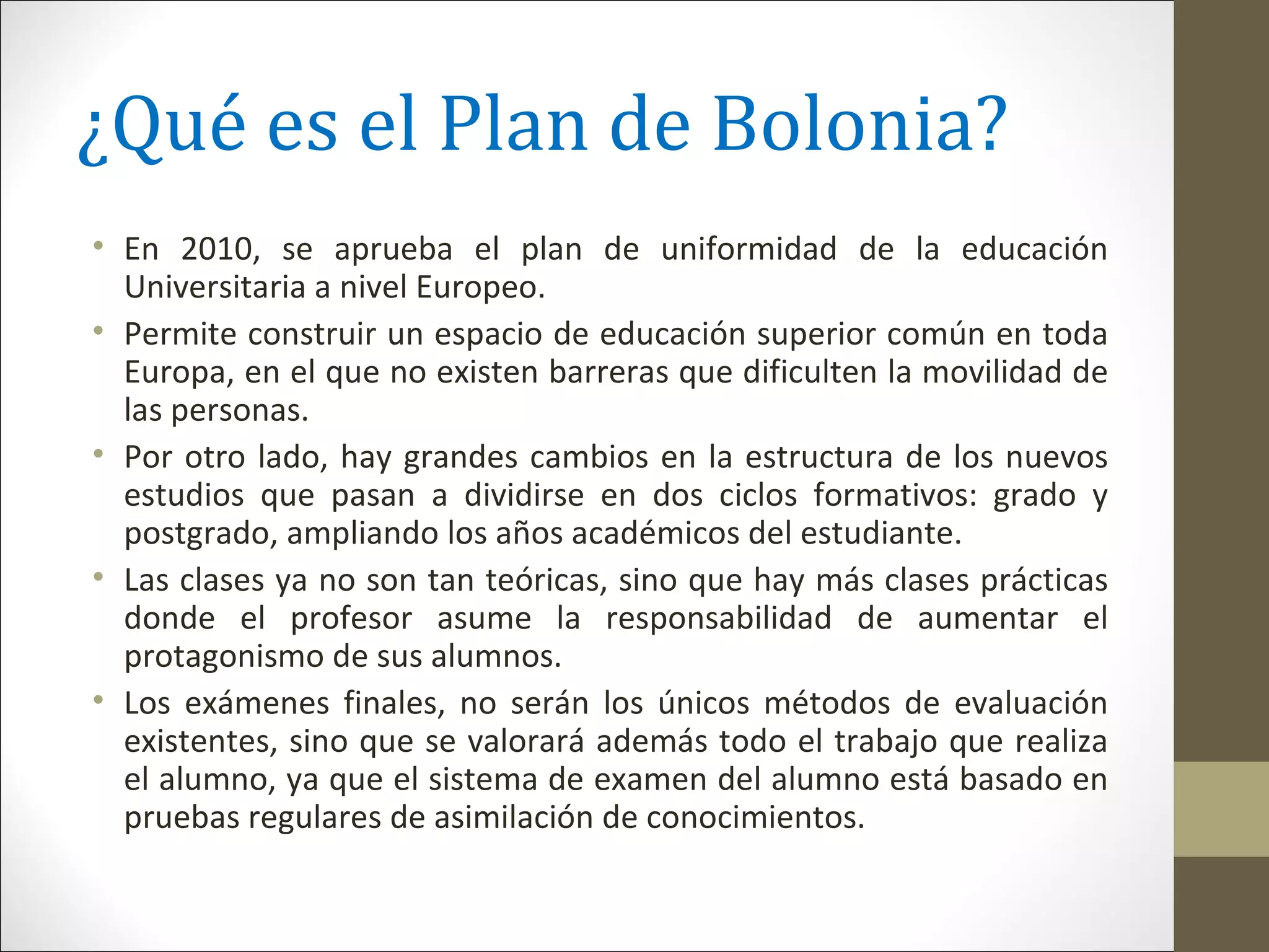 Plan bolonia | PPT