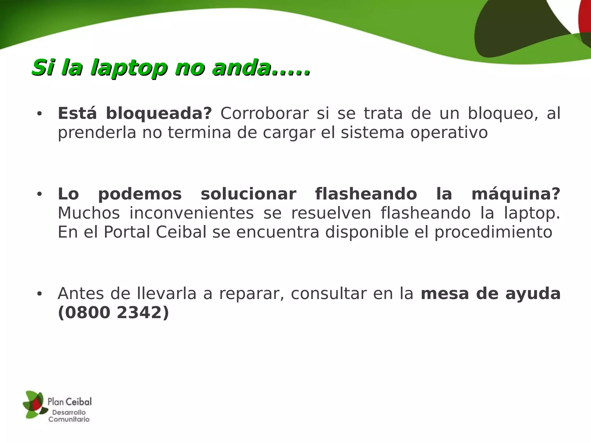 Plan ceibal. desarrollo comunitario | PPT