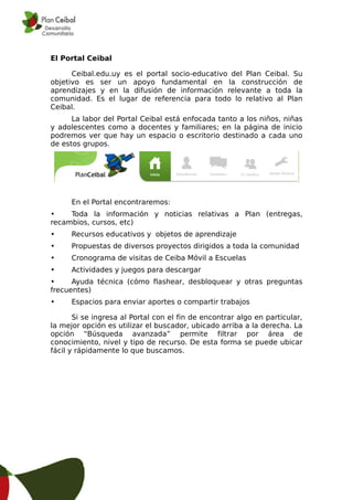 Plan ceibal. sensibilización | PDF