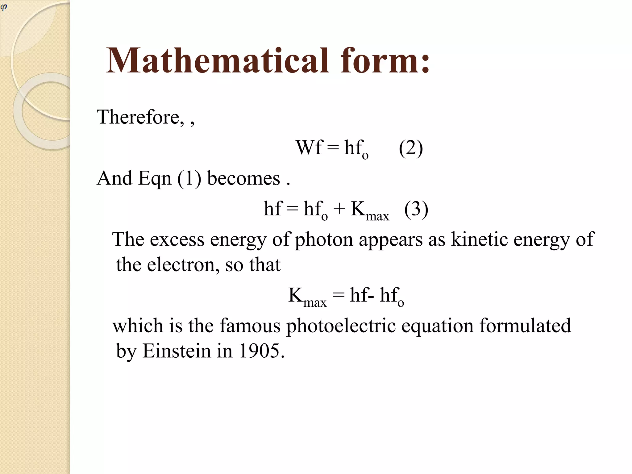 Planck constant using photoelectric effect | PPTX