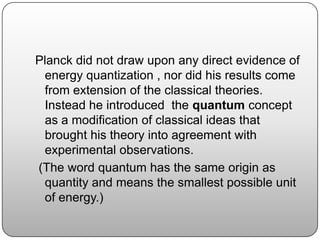 Planck’s hypothesis | PPTX