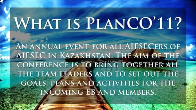 PlanCo'11 delegate booklet | PPT