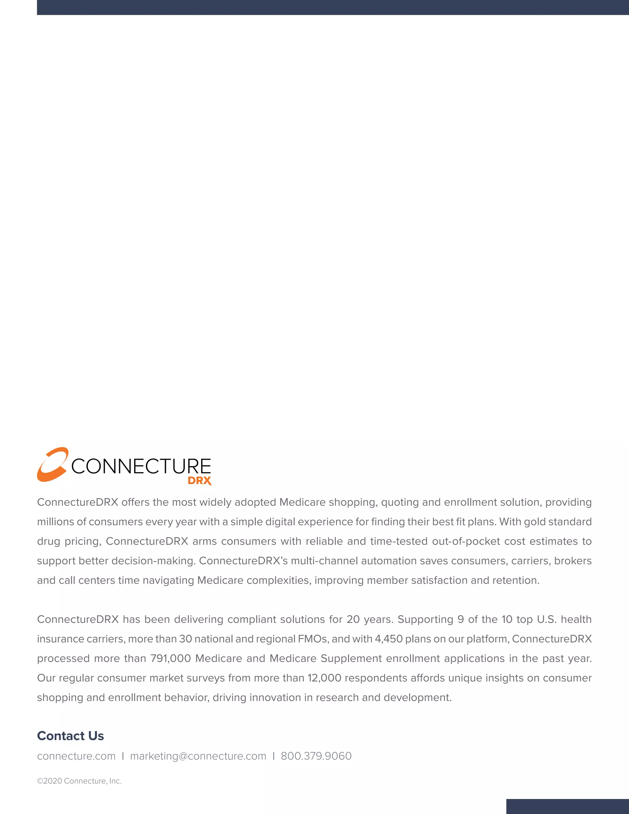 ConnectureDRX - Medicare Shopping, Quoting & Enrollment Platform | PDF