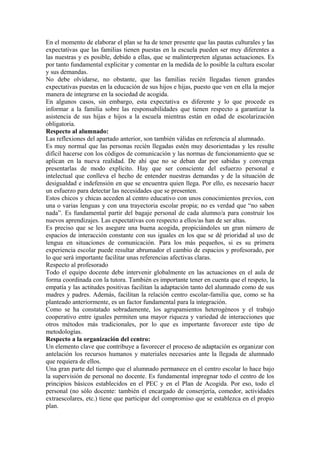 Plan de acogida | DOC