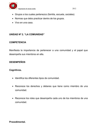 Plan de area_sociales_mirar | PDF