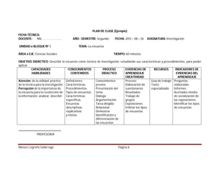 Plan de clase ejemplo | PDF