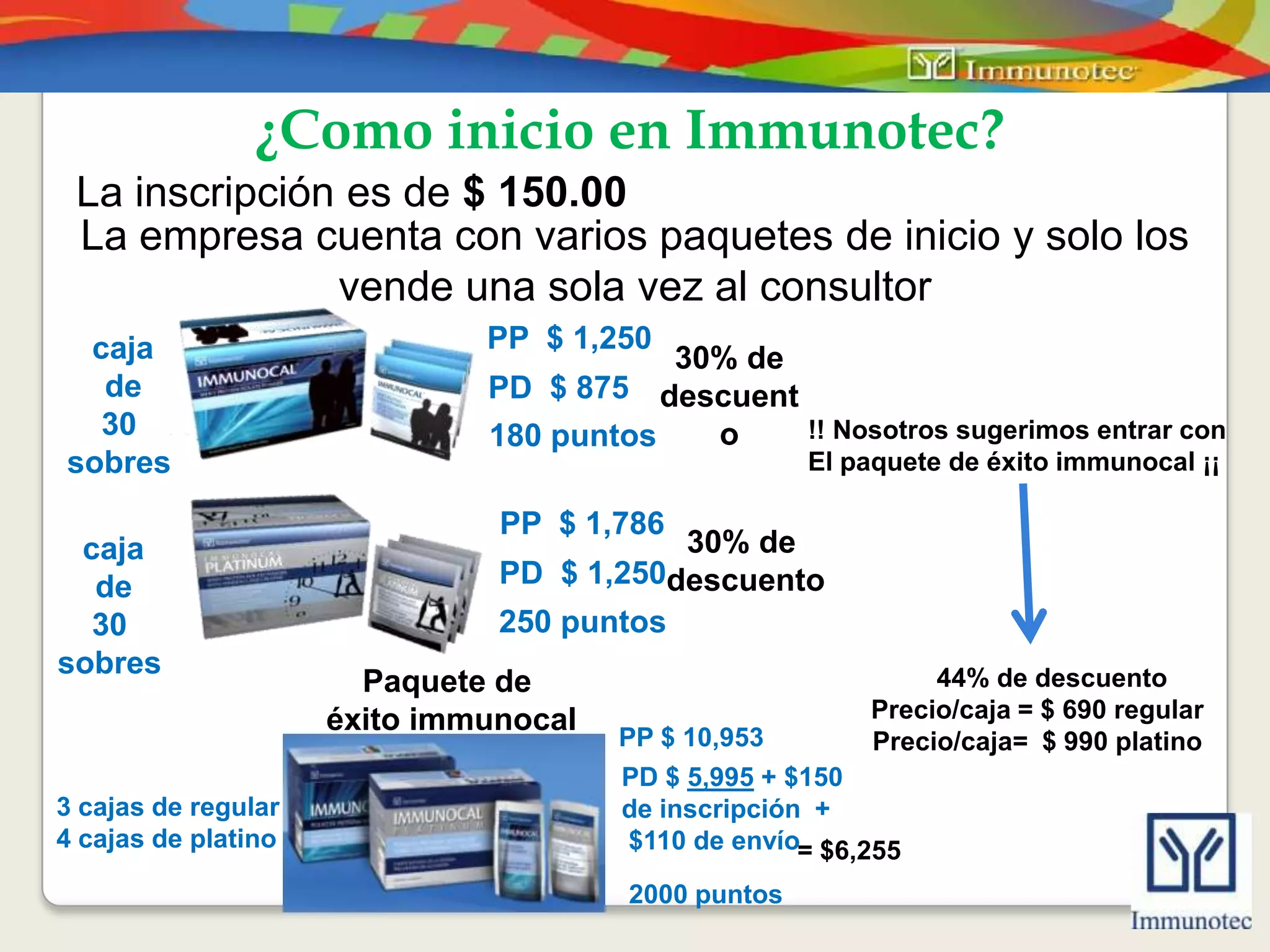 Plan de compensación Immunotec | PPT