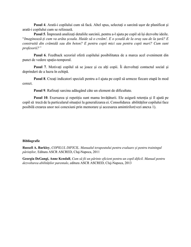 Plan de coordonare copil adhd | PDF