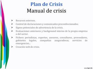 Plan de crisis exp. | PPT