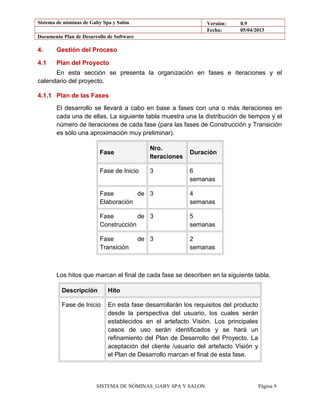 Plan de desarrollo software | DOC