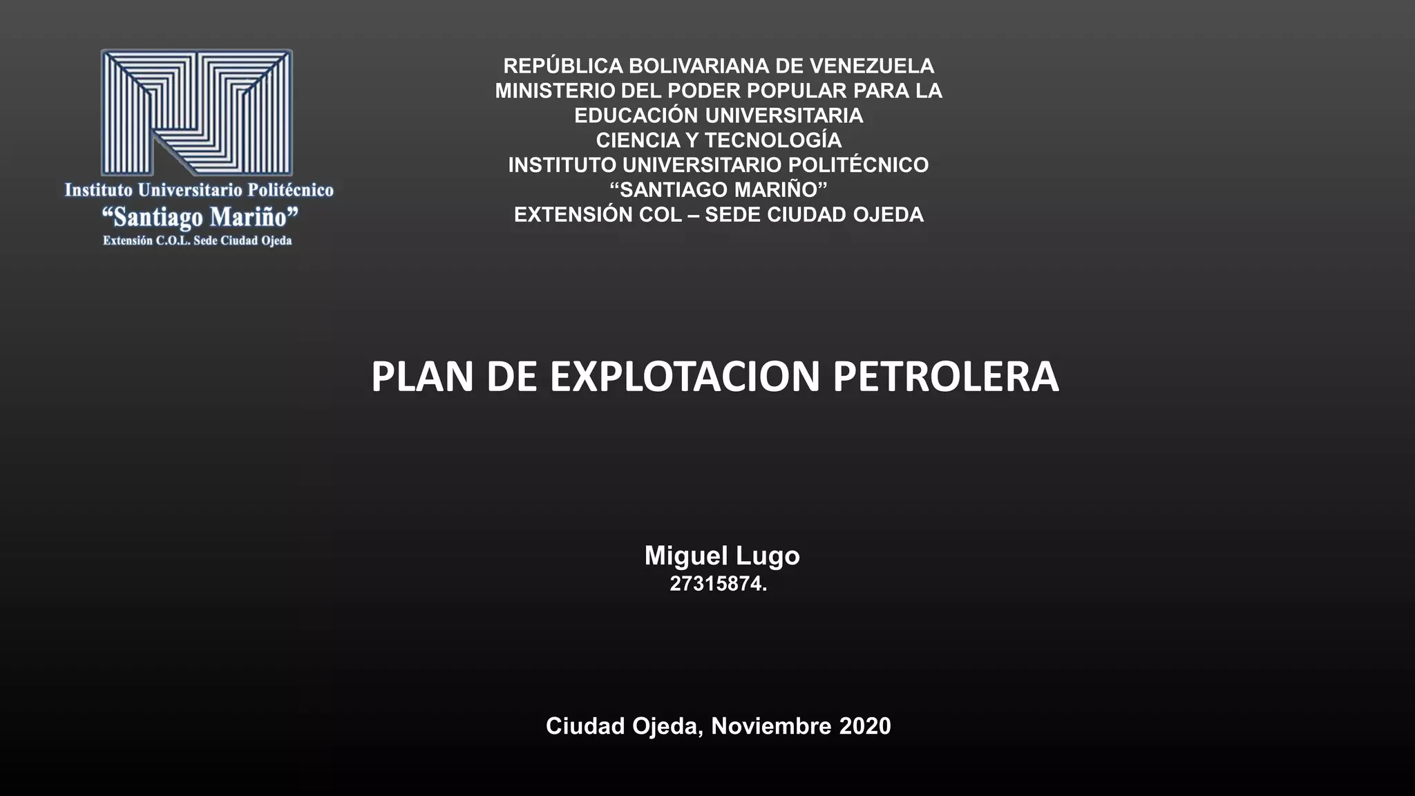 Plan de Explotacion Petrolera | PDF