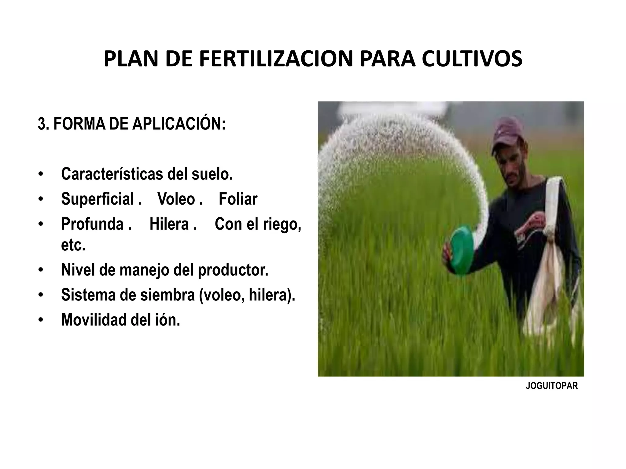 Plan de Fertilización para Cultivos AgrÍcolas | PPTX