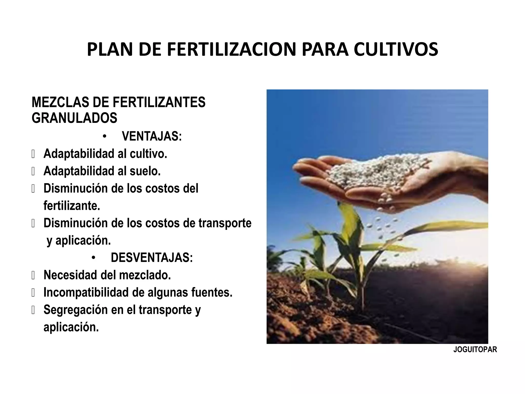 Plan de Fertilización para Cultivos AgrÍcolas | PPTX