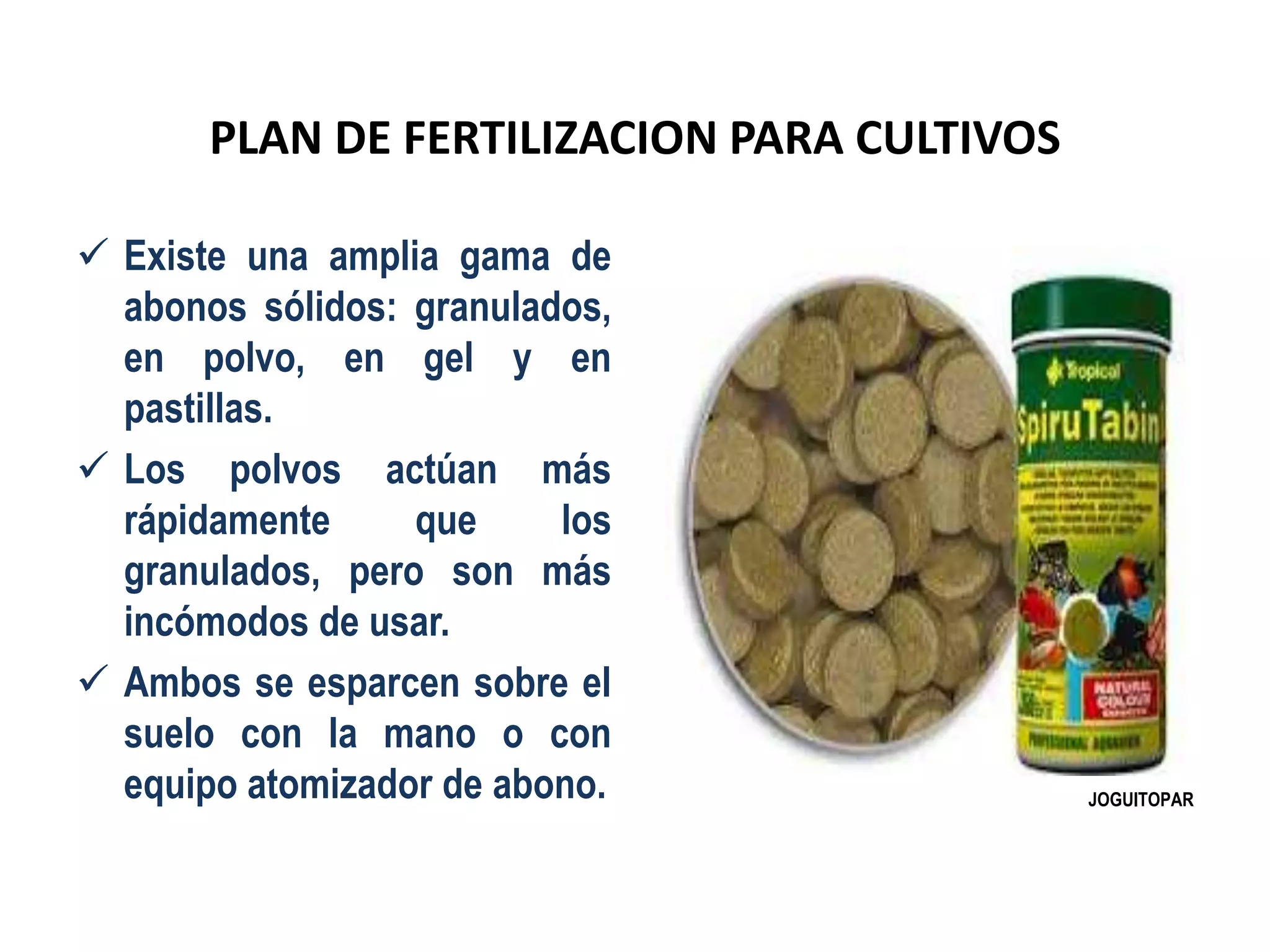 Plan de Fertilización para Cultivos AgrÍcolas | PPTX