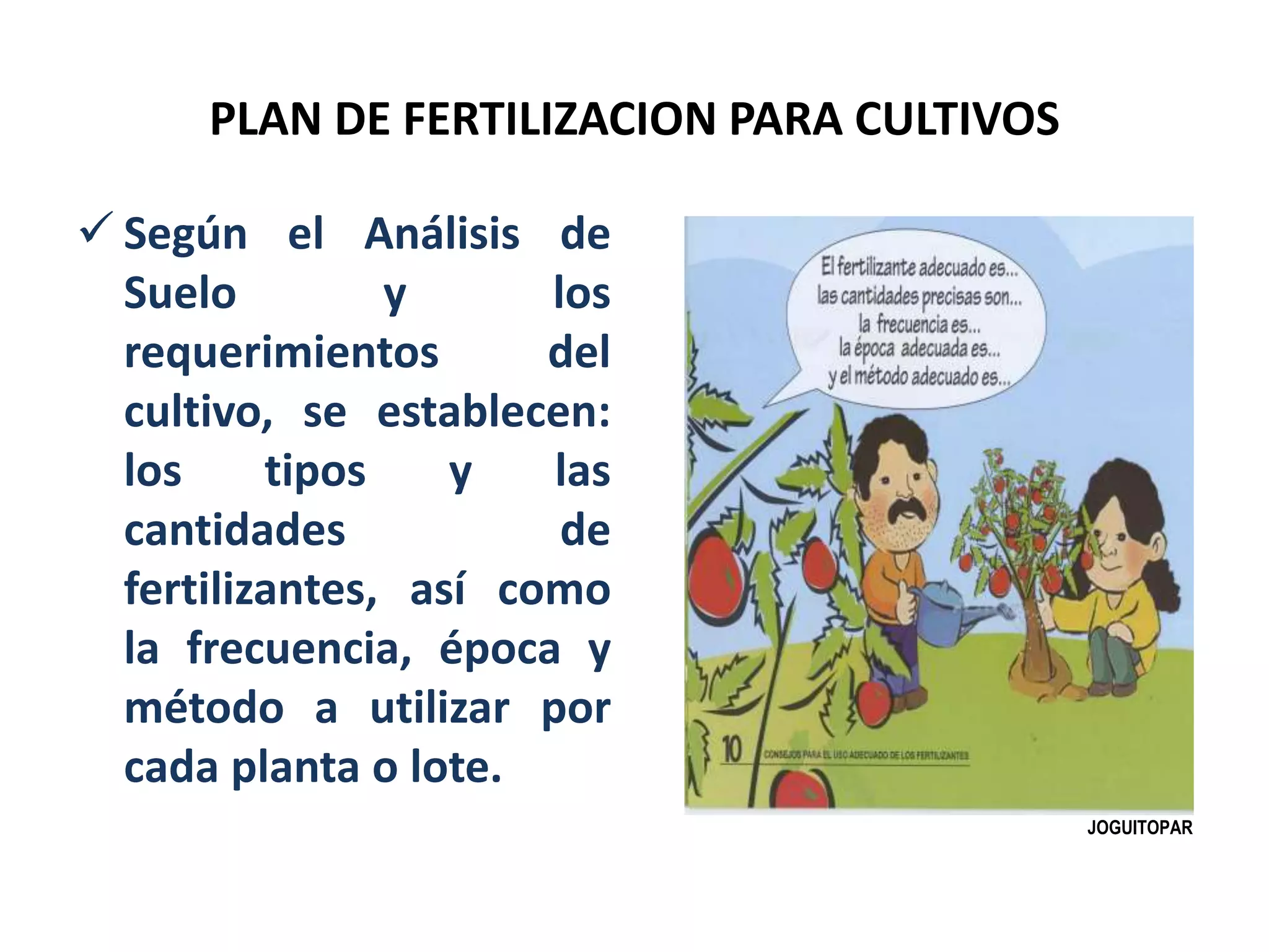Plan de Fertilización para Cultivos AgrÍcolas | PPTX
