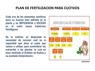 Plan de Fertilización para Cultivos AgrÍcolas | PPTX