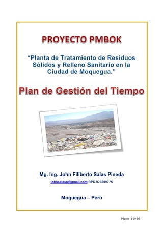 Plan de gestión del tiempo | PDF