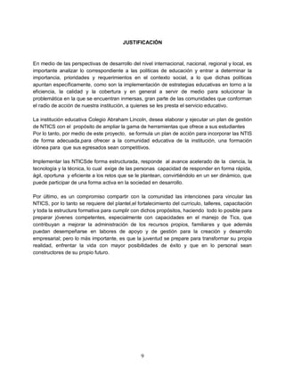 Plan de gestion de uso de tics abraham lincoln | PDF