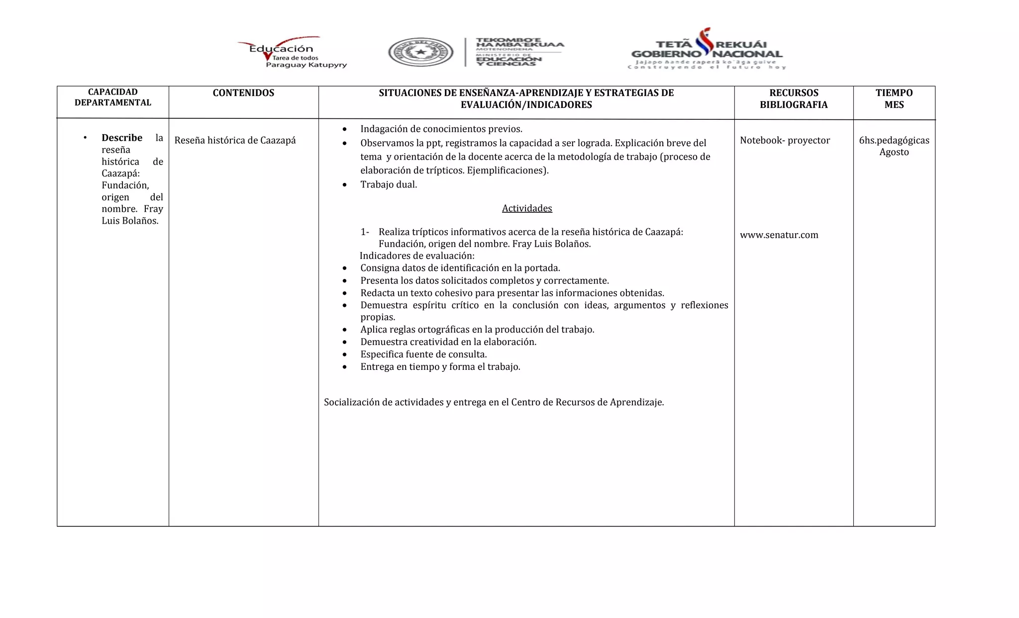 PLAN DE HISTORIA Y GEOGRAFIA PRIMER CURSO | PDF