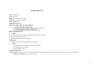 Plan de lect subst actualizare | DOC