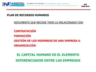 PLAN DE RECURSOS HUMANOS