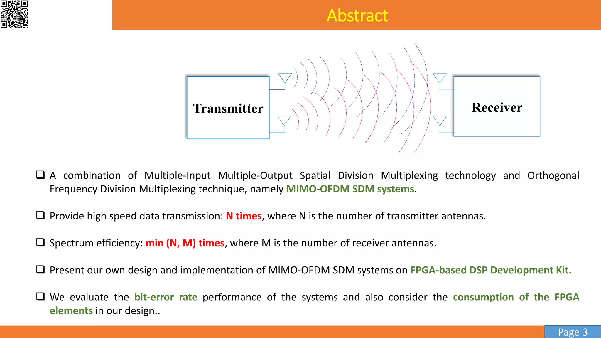 Plan_design and FPGA implement of MIMO OFDM SDM systems | PPSX