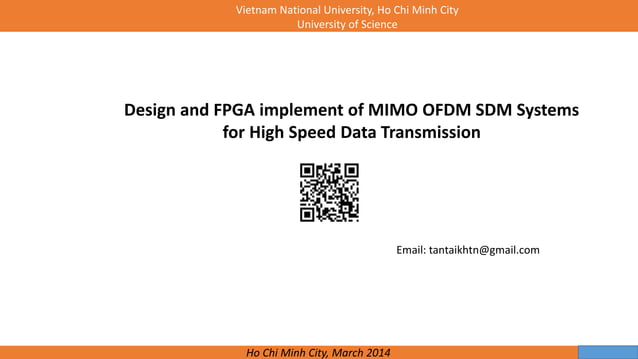 Plan_design and FPGA implement of MIMO OFDM SDM systems | PPT