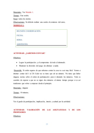 Plan de tutoria | DOCX