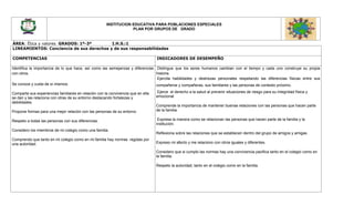PLAN DISCIPLINAR ÉTICA Y VALORES | DOCX