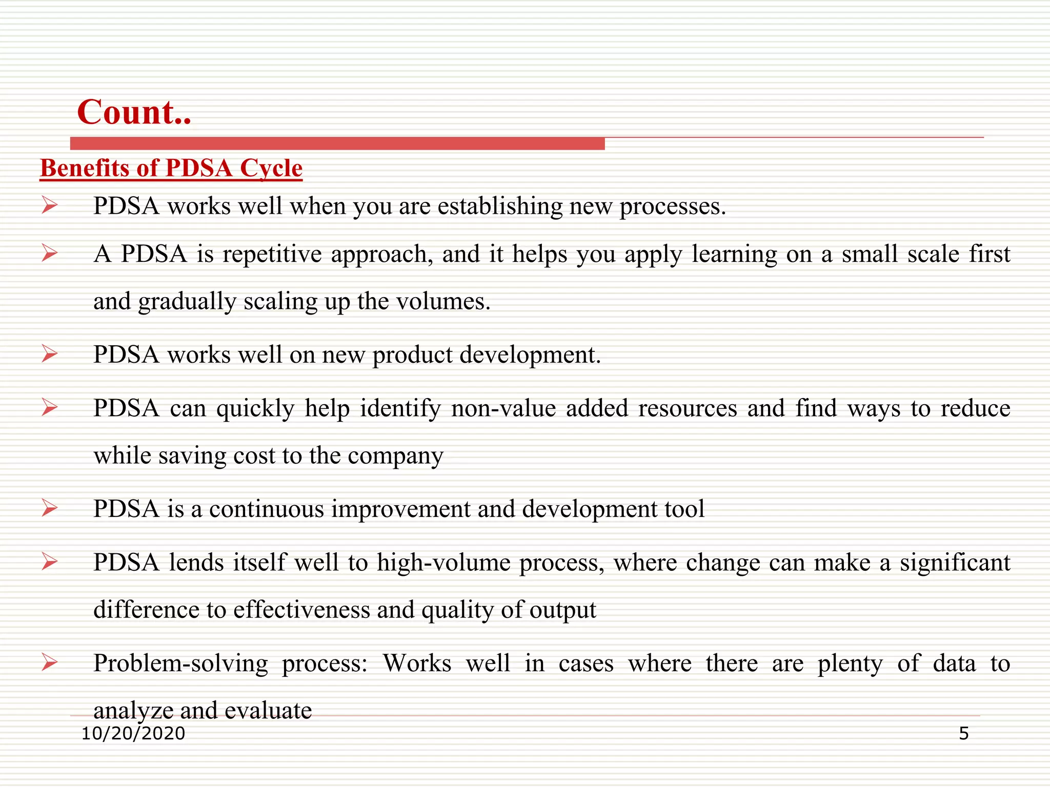 Plan, Do, Study, Act (PDSA) Cycle in Total Quality Management | PDF