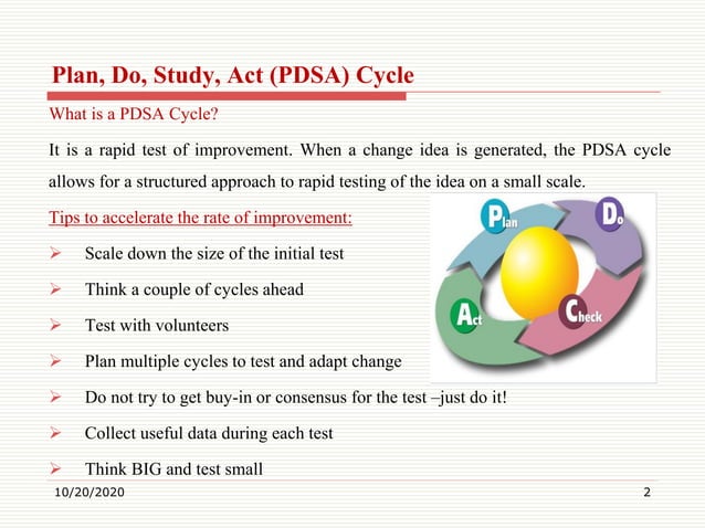 Plan, Do, Study, Act (PDSA) Cycle in Total Quality Management | PDF ...