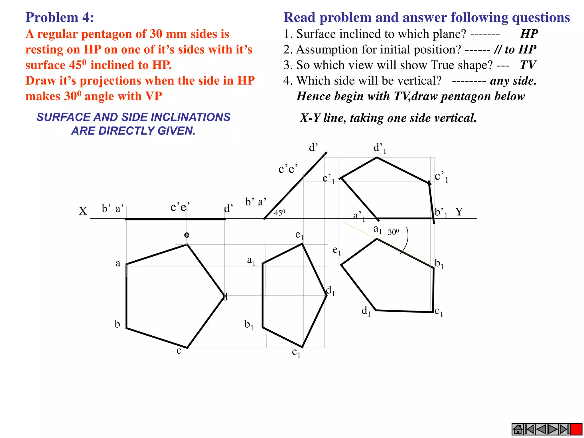 Projection of Plane-engineering drawing | PDF