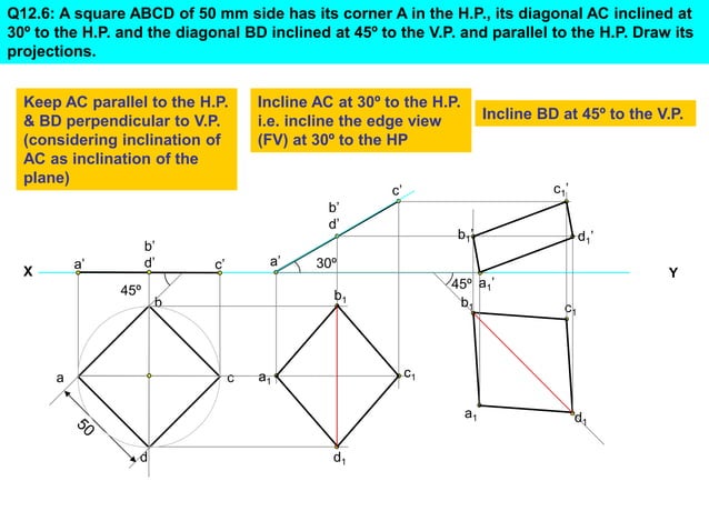 Projection of Plane-engineering drawing | PDF | 3-D Graphics | Computer ...
