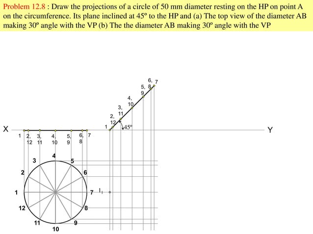 Projection of Plane-engineering drawing | PDF | 3-D Graphics | Computer ...