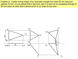 Projection of Plane-engineering drawing | PDF