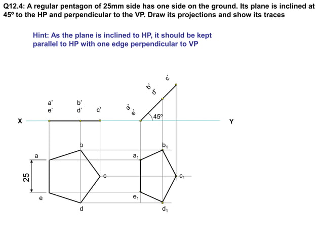 Projection of Plane-engineering drawing | PDF | 3-D Graphics | Computer ...