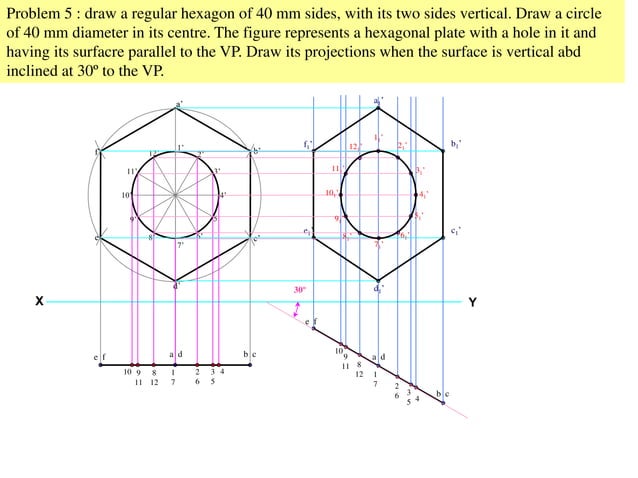Projection of Plane-engineering drawing | PDF | 3-D Graphics | Computer ...