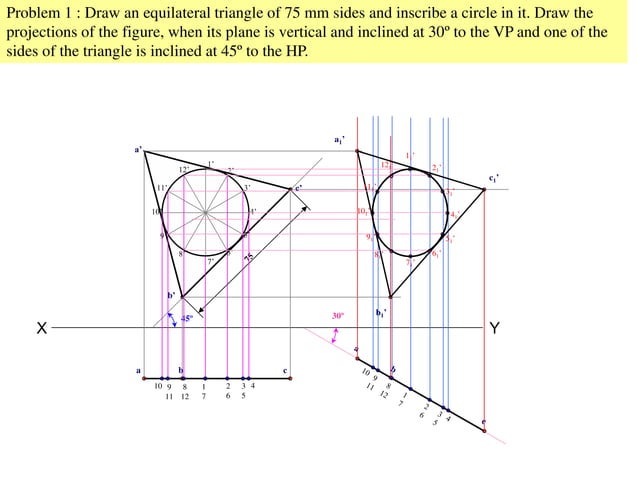 Projection of Plane-engineering drawing | PDF | 3-D Graphics | Computer ...