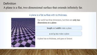 Plane in 3 dimensional geometry | PPTX