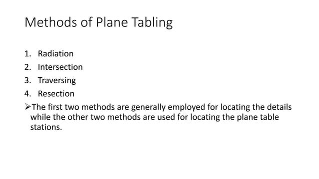 Plane Table Surveying For Civil Engineering | PPT