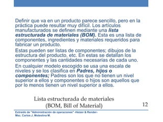 Planeación de requerimientos de materiales (mrp) | PPTX