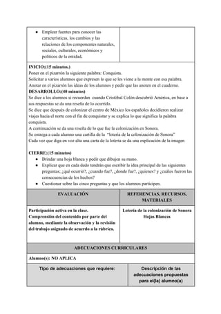 Planeación de historia | PDF