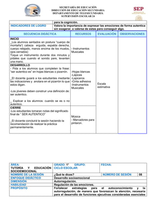 Planeaciones socioemocional primero | PDF