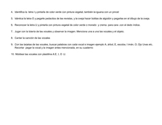 PLANEACION DE LAS VOCALES PARA PREESCOLAR pdf | PDF