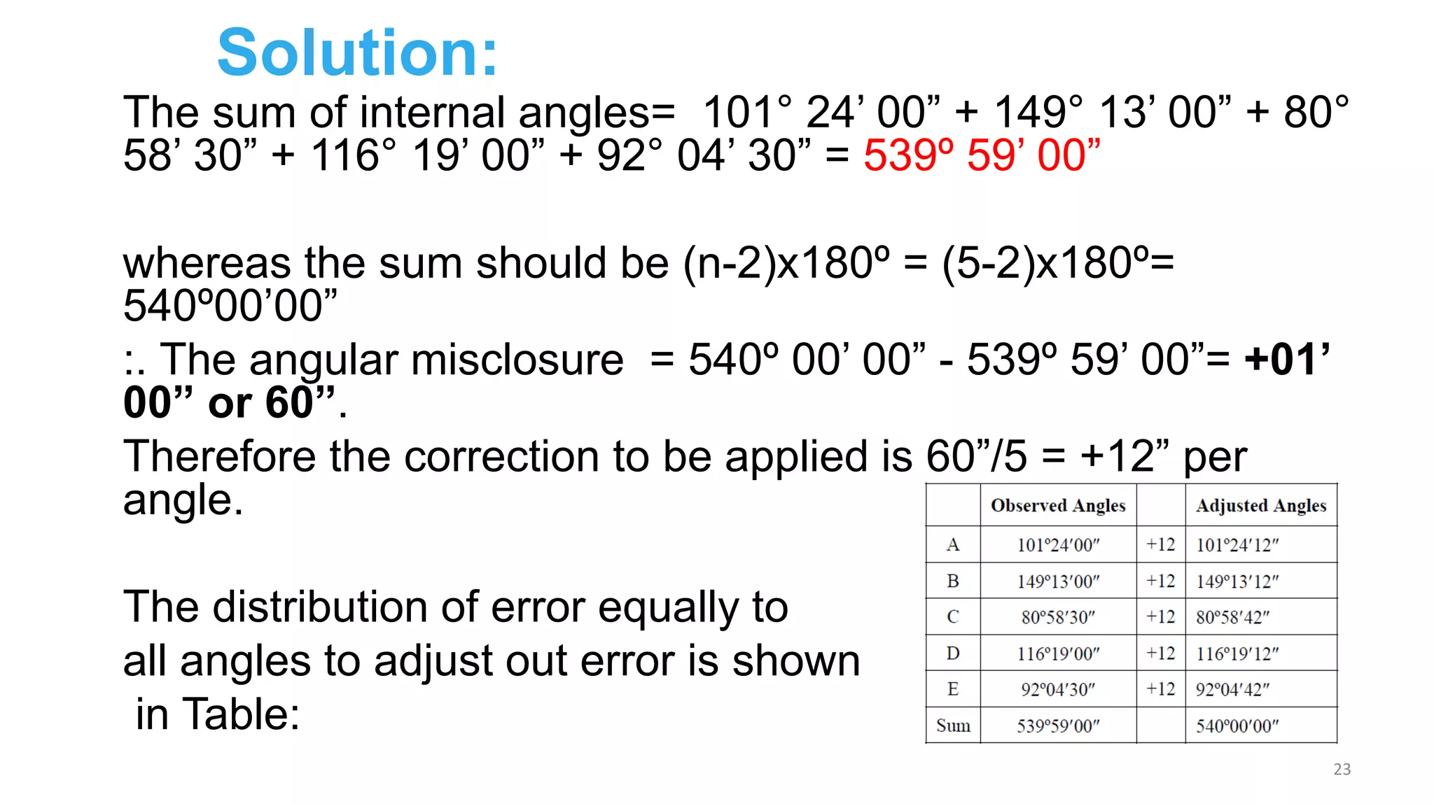 Traverse Computations | PDF