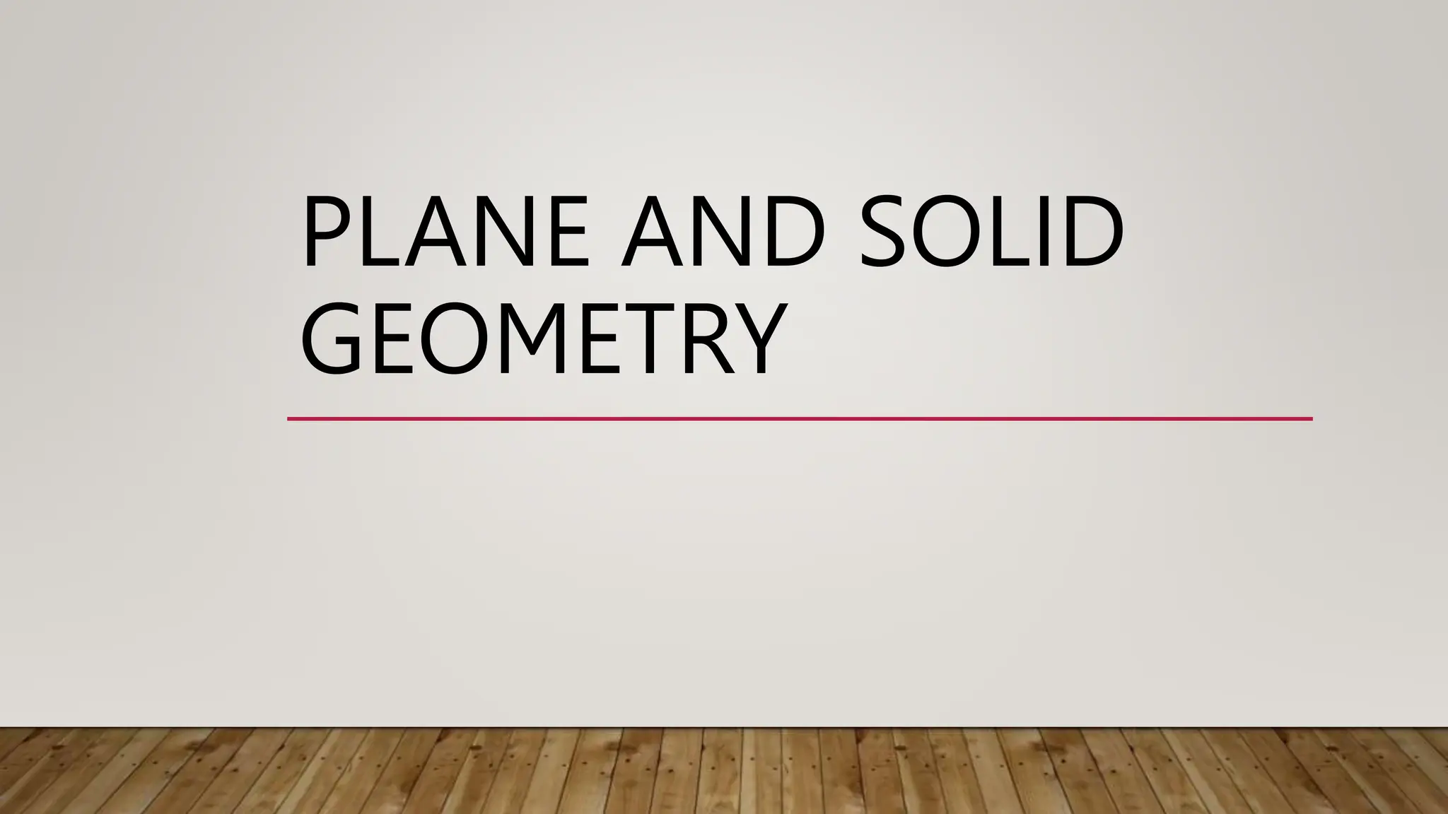 Mathematics for Engineers - Plane and Solid Geometry | PPTX | Physics ...
