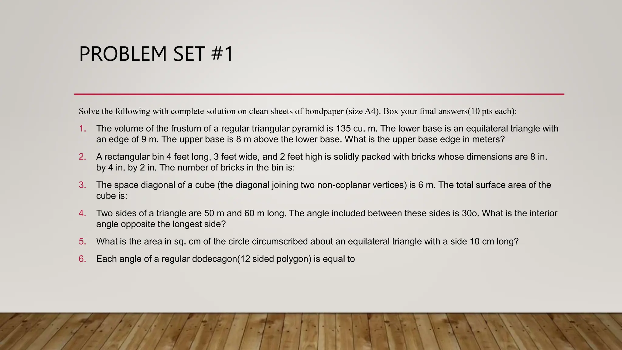 Mathematics for Engineers - Plane and Solid Geometry | PPTX