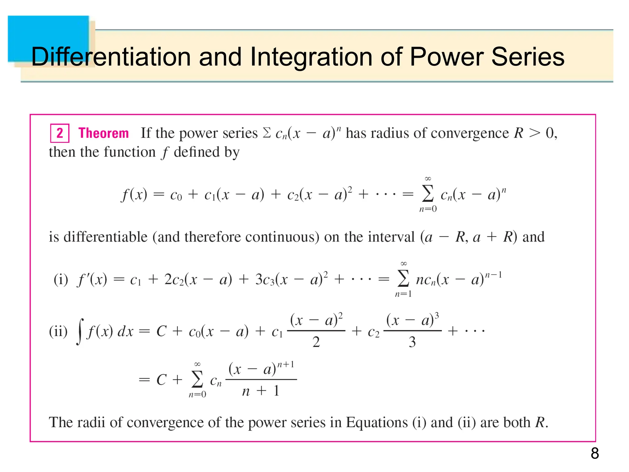 Representation of Functions as Power Series.ppt