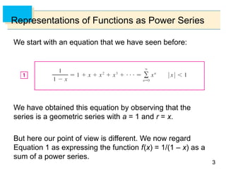 Representation of Functions as Power Series.ppt