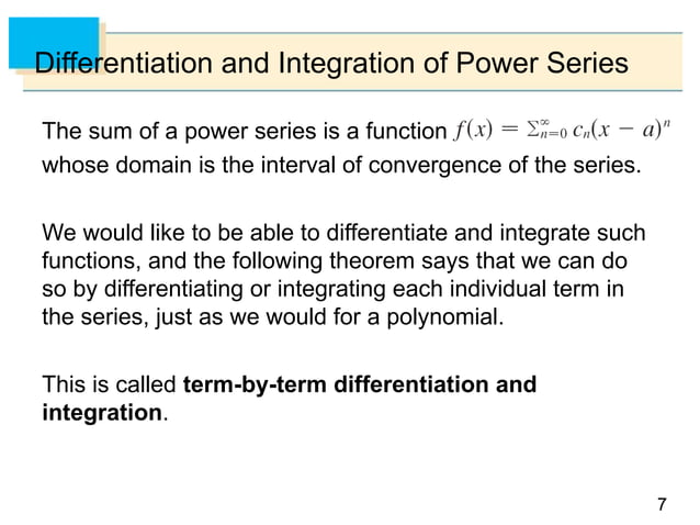 Representation of Functions as Power Series.ppt